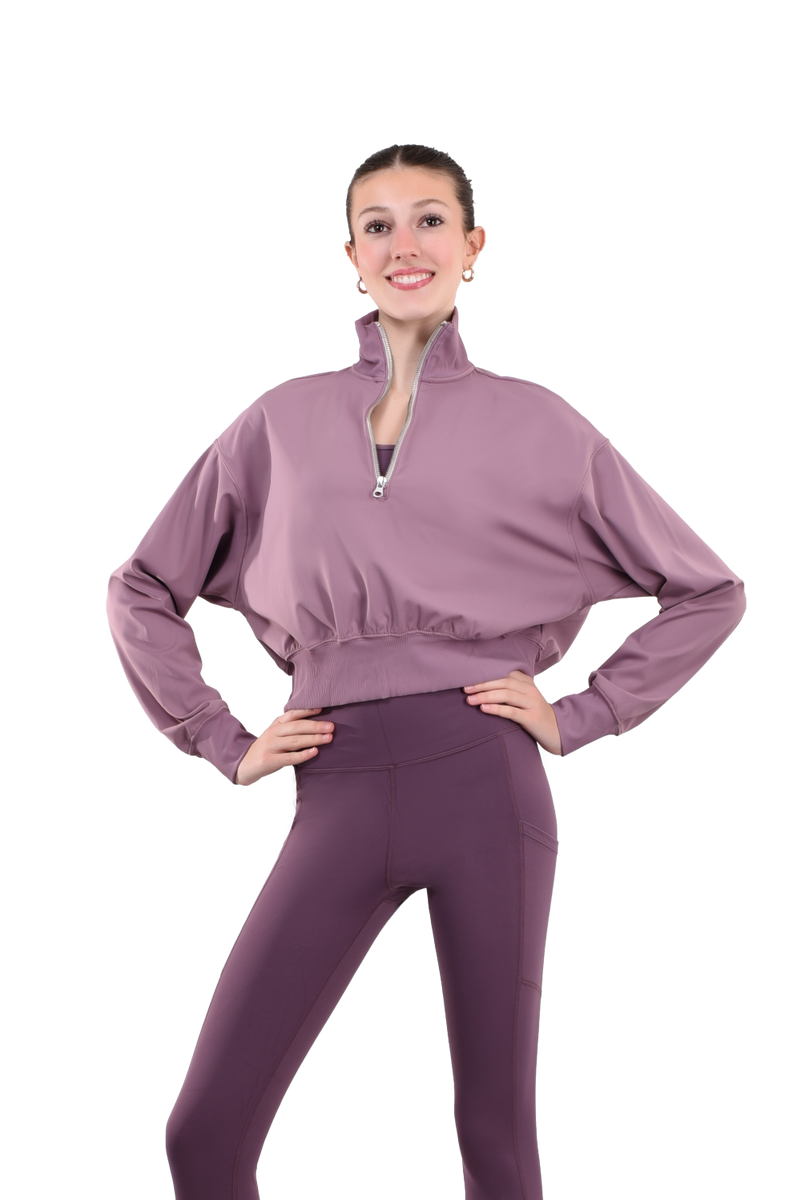 Dancers Half Zip Cropped Pullover – Corps Dancewear